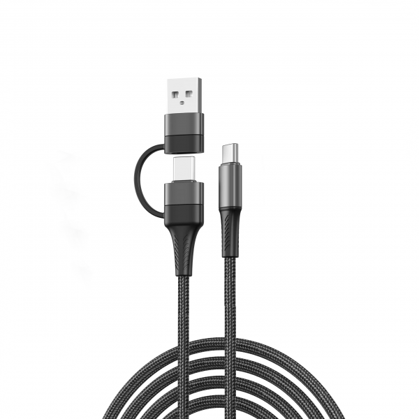 2 in 1 USB Type C & Micro USB to USB-A Fast Charging Cable ...
