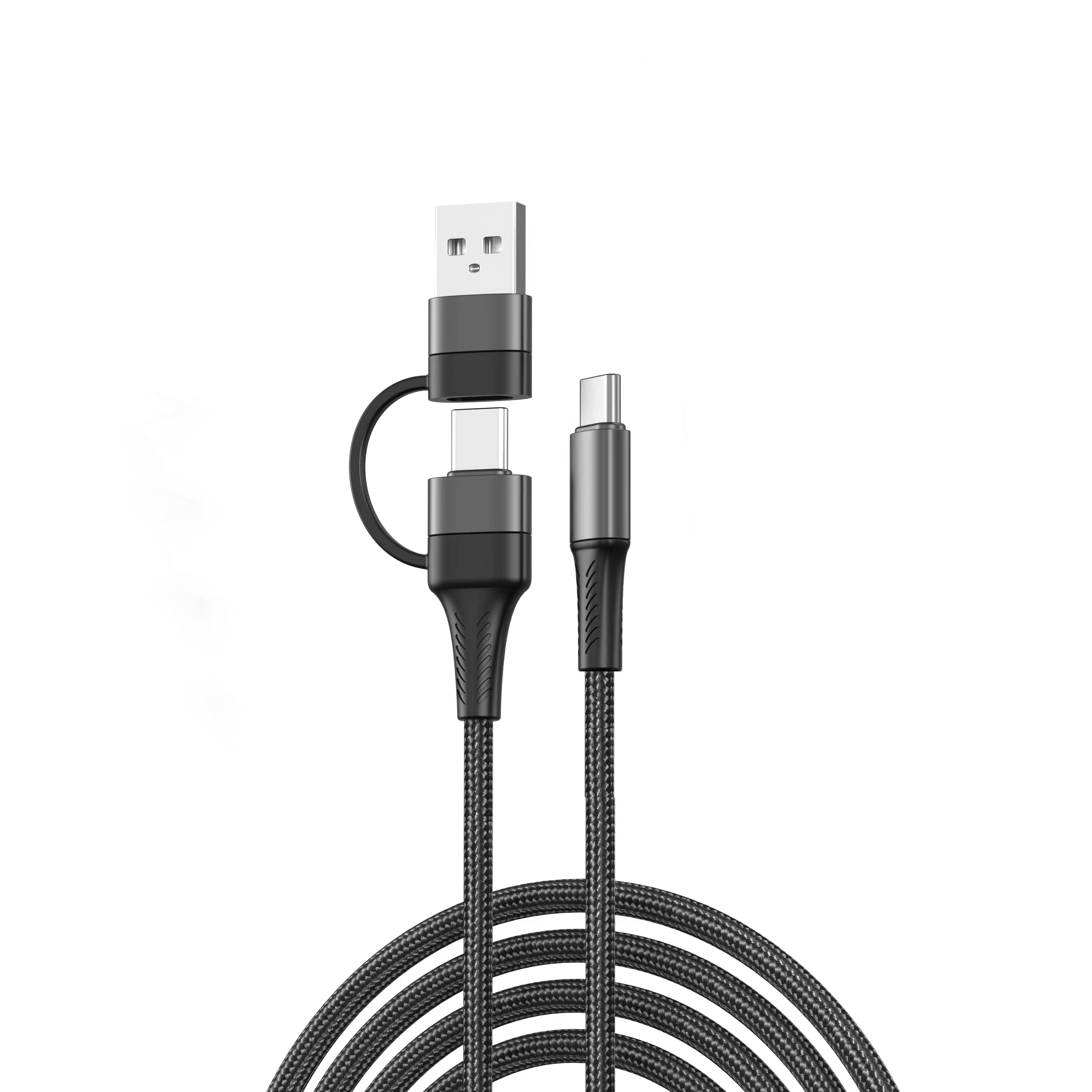 2 in 1 USB Type C & Micro USB to USB-A Fast Charging Cable ...